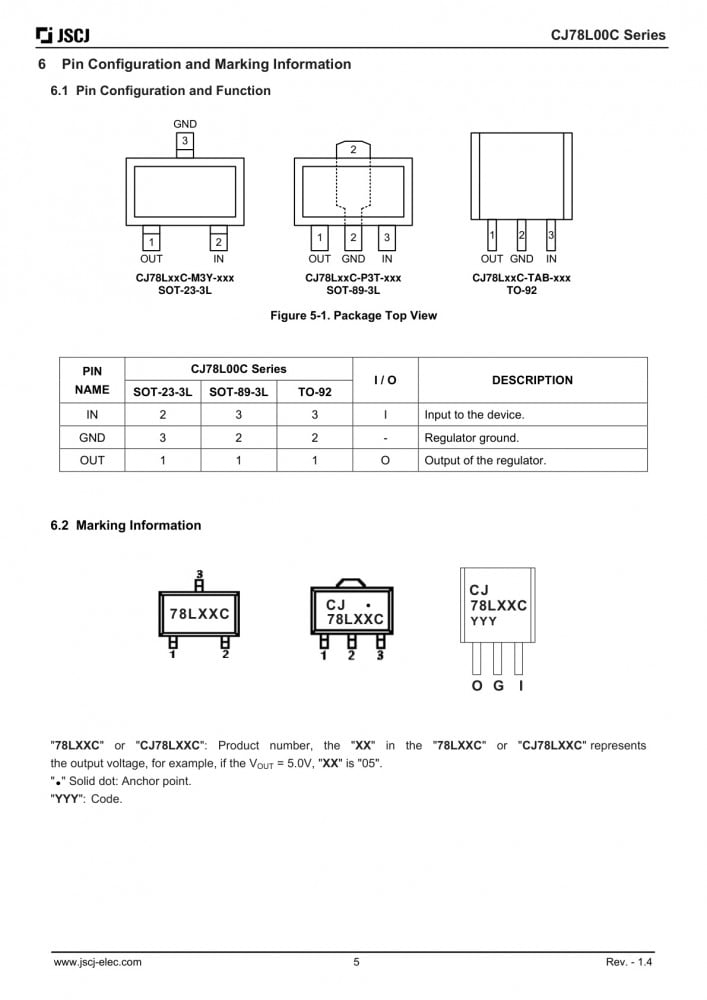 CJ78L00C datasheet page 5
