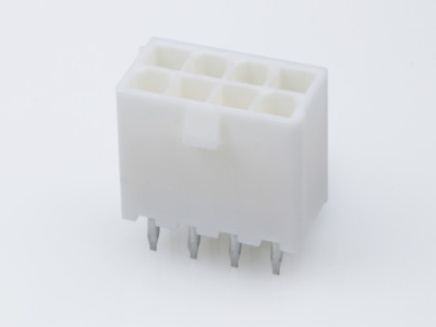 Mini-Fit Jr. Vertical Header, 4.20mm Pitch, Dual Row, 8 Circuits, without Snap-in Plastic Peg PCB Lock, Gold, Natural for sale