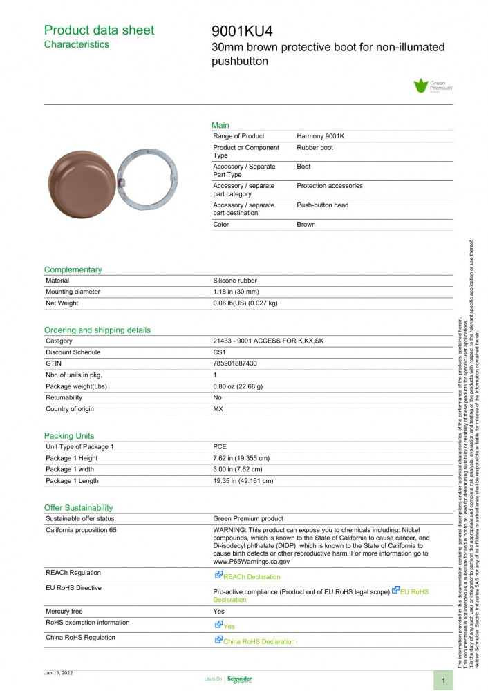 9001KU4 technical document page 1