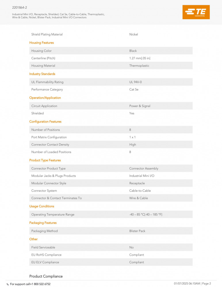 2201864-2 technical document page 2