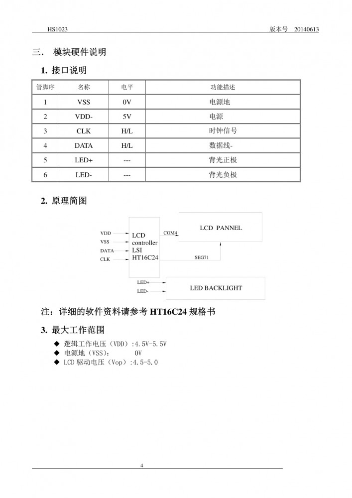 HS1023 datasheet page 4