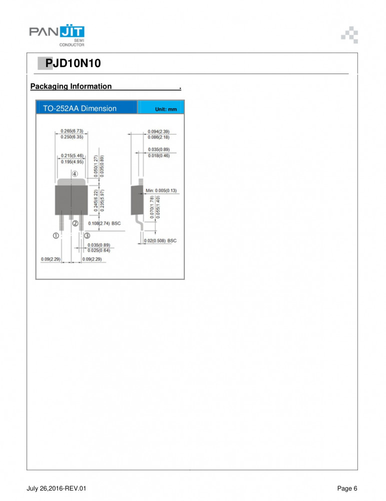 PJD10N10 datasheet page 6