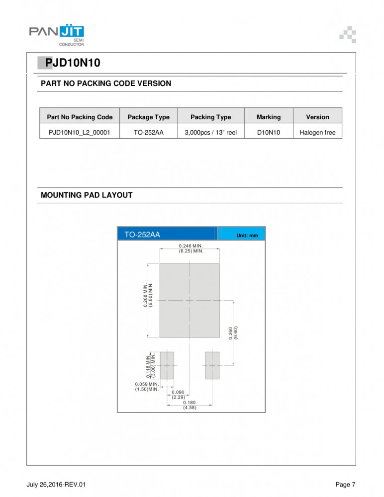 PJD10N10 datasheet page 7