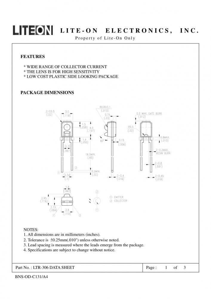 LTR-306 datasheet page 2