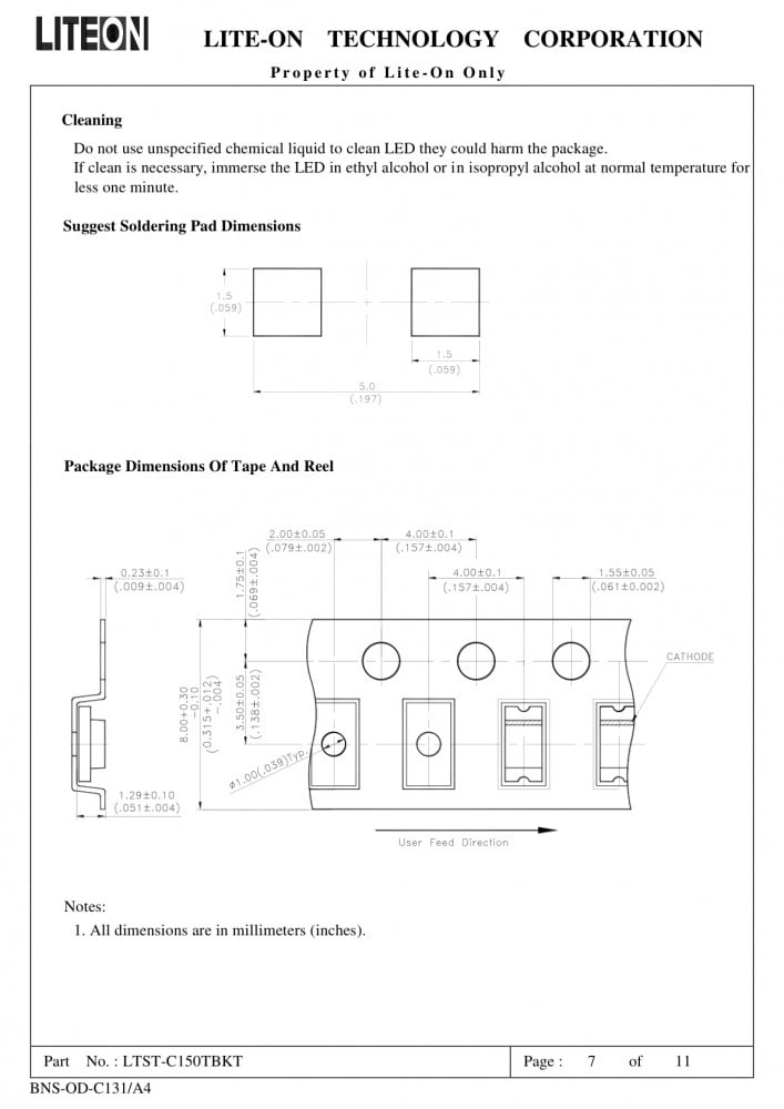 LTST-C150TBKT datasheet page 8