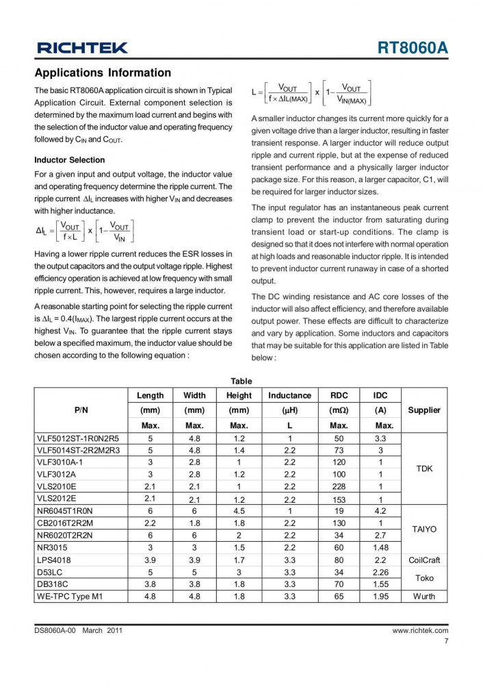 RT8060A datasheet page 7