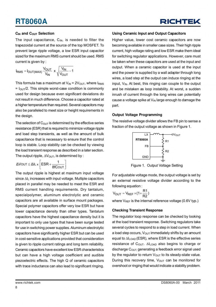 RT8060A datasheet page 8