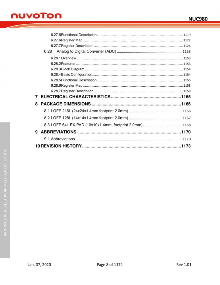 NUC980 technical manual page 8
