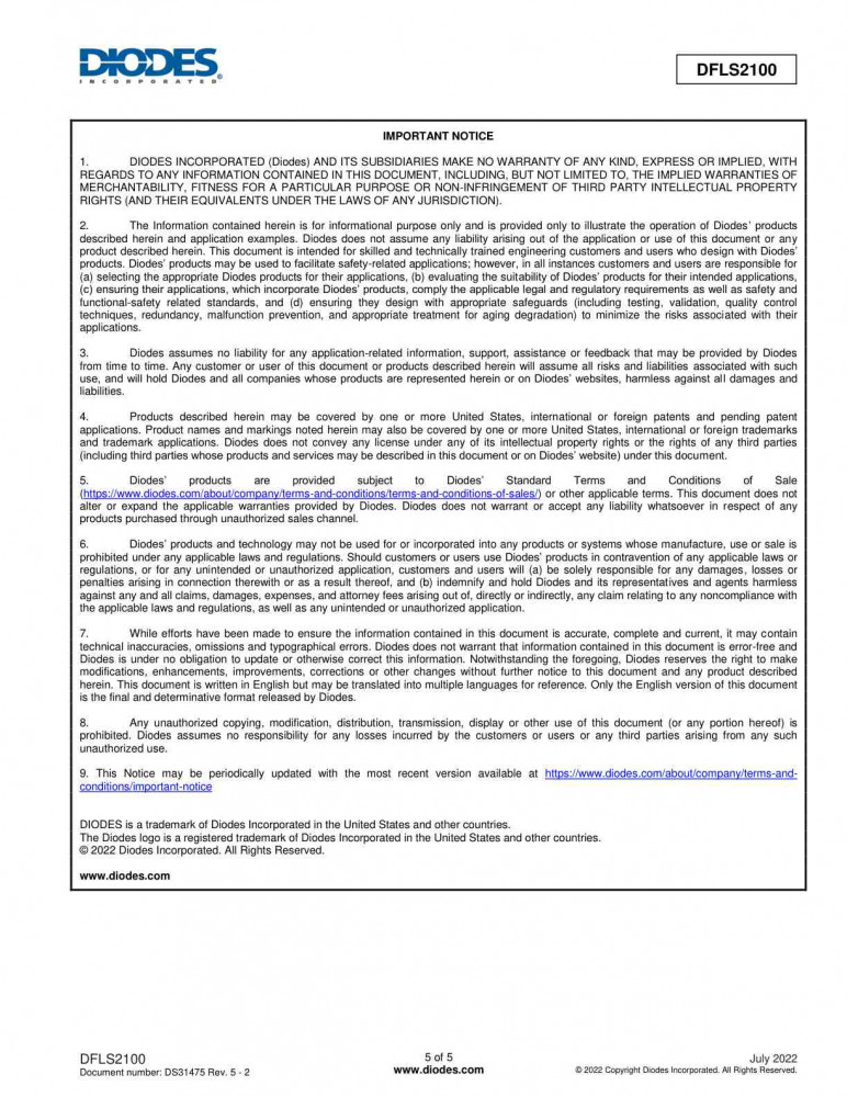 DFLS2100-7 datasheet page 5