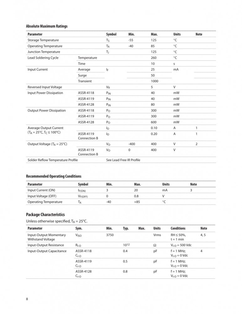 ASSR-4118-503E datasheet page 8