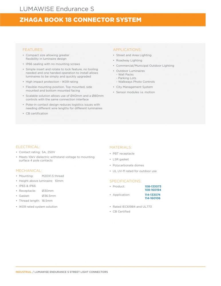 TE Connectivity LUMAWISE Endurance S2 documentation page 2
