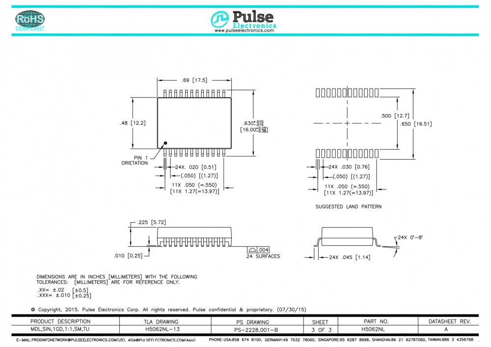 PULSE H5062NL datasheet page 3