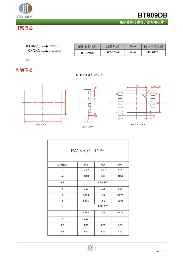 JTD BT909DB datasheet page 5