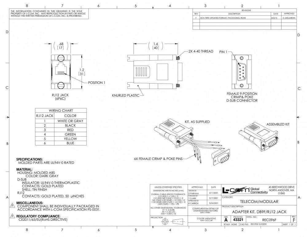 L-com REC096F technical document page