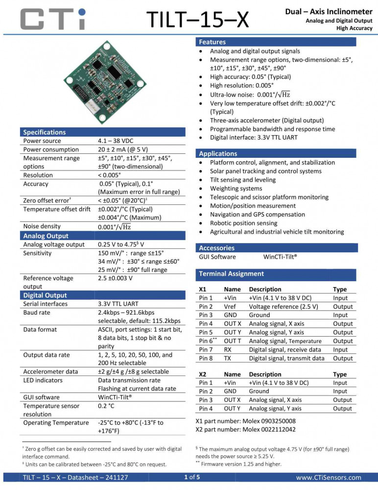 Tilt-15-X-90 product document page 1