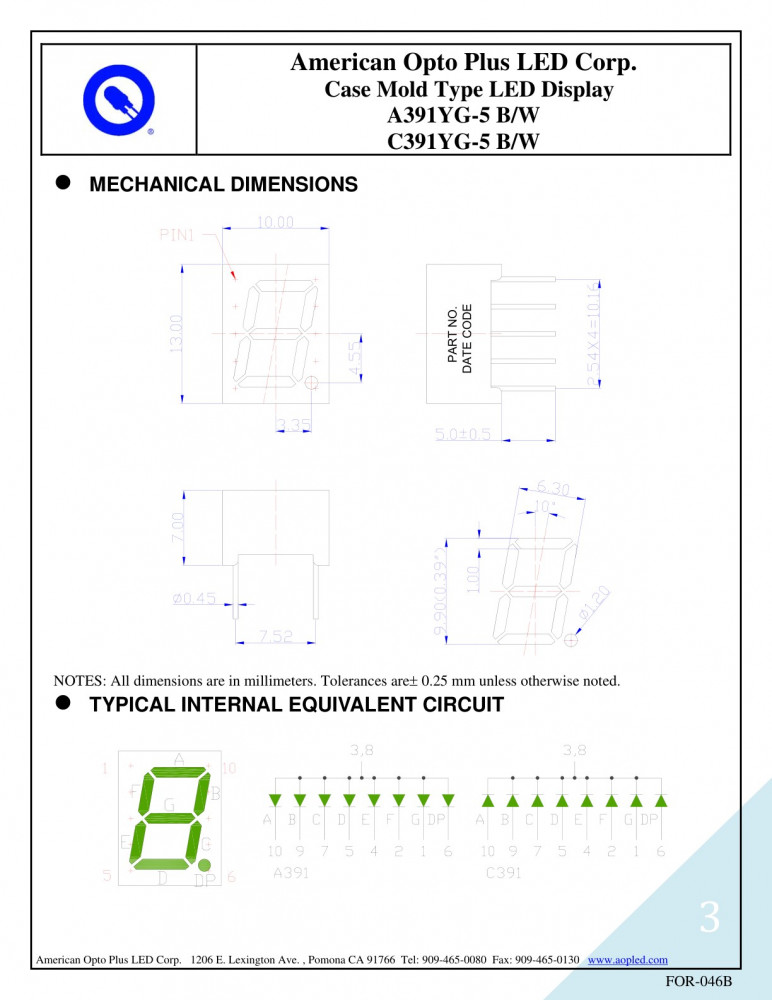 A391YG-5 B/W datasheet page 3