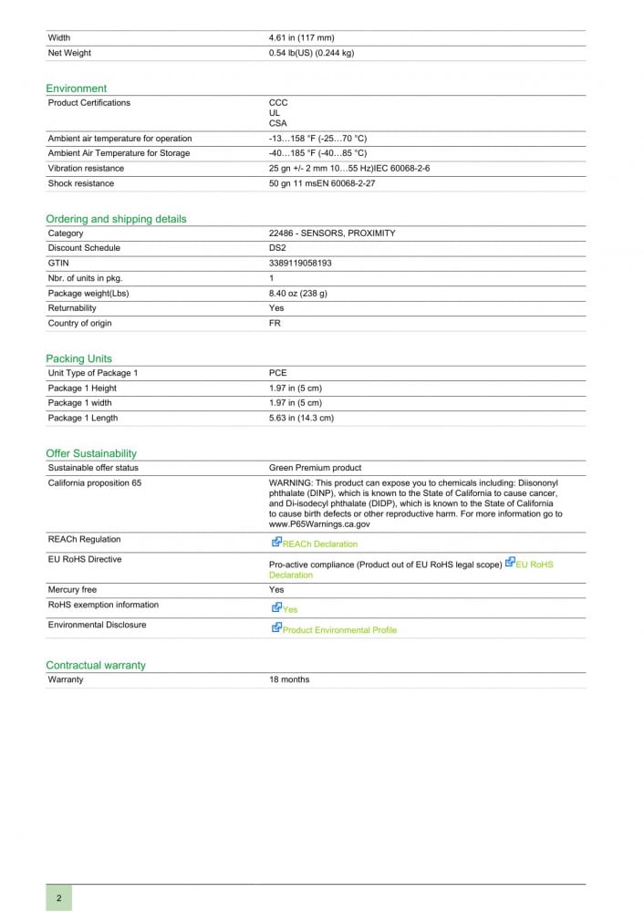 XS8C4A1MPN12 technical document page 2