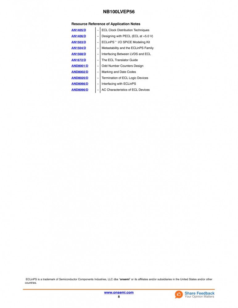NB100LVEP56 datasheet page 8