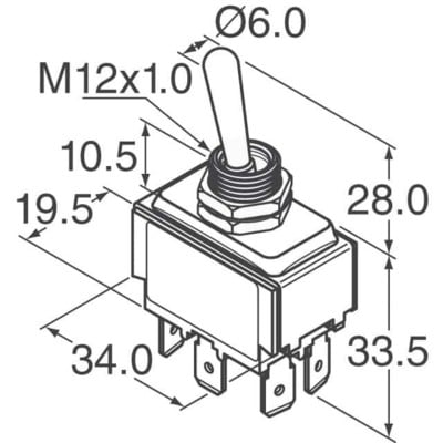 E-Switch ST26KD00 Toggle Switch for sale