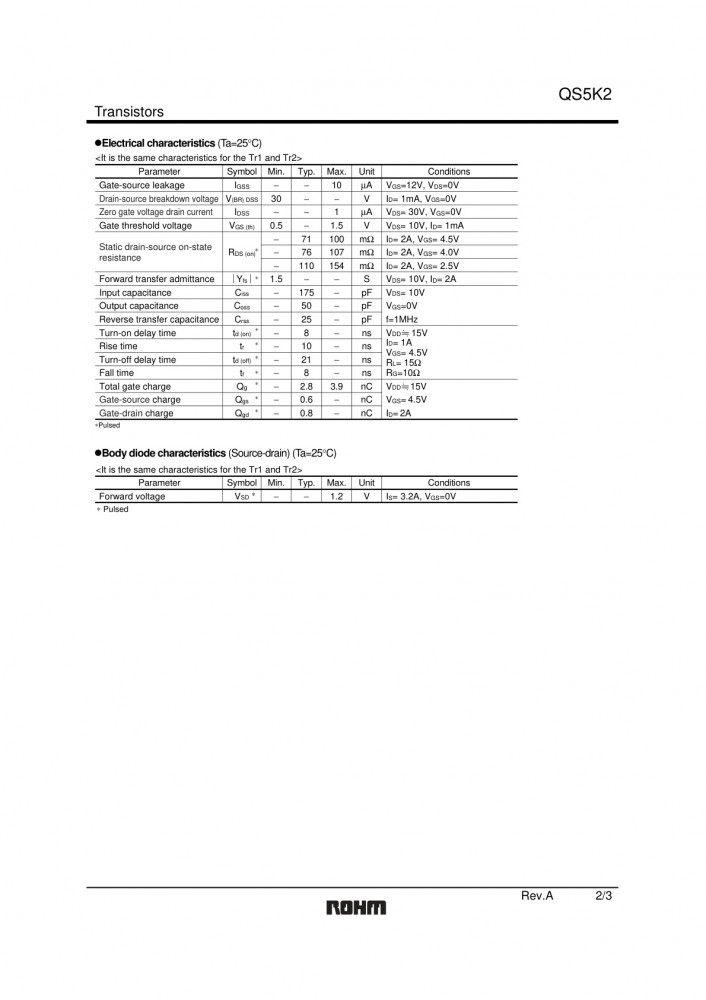 QS5K2TR datasheet page 2