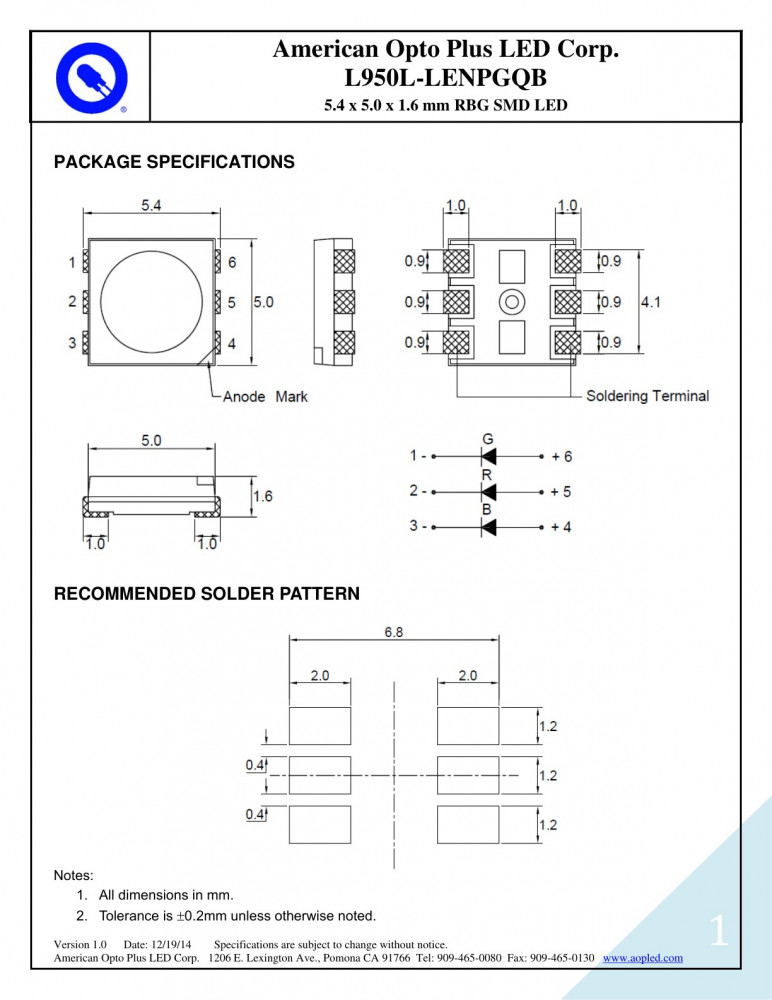 L950L-LENPGQB datasheet page 1
