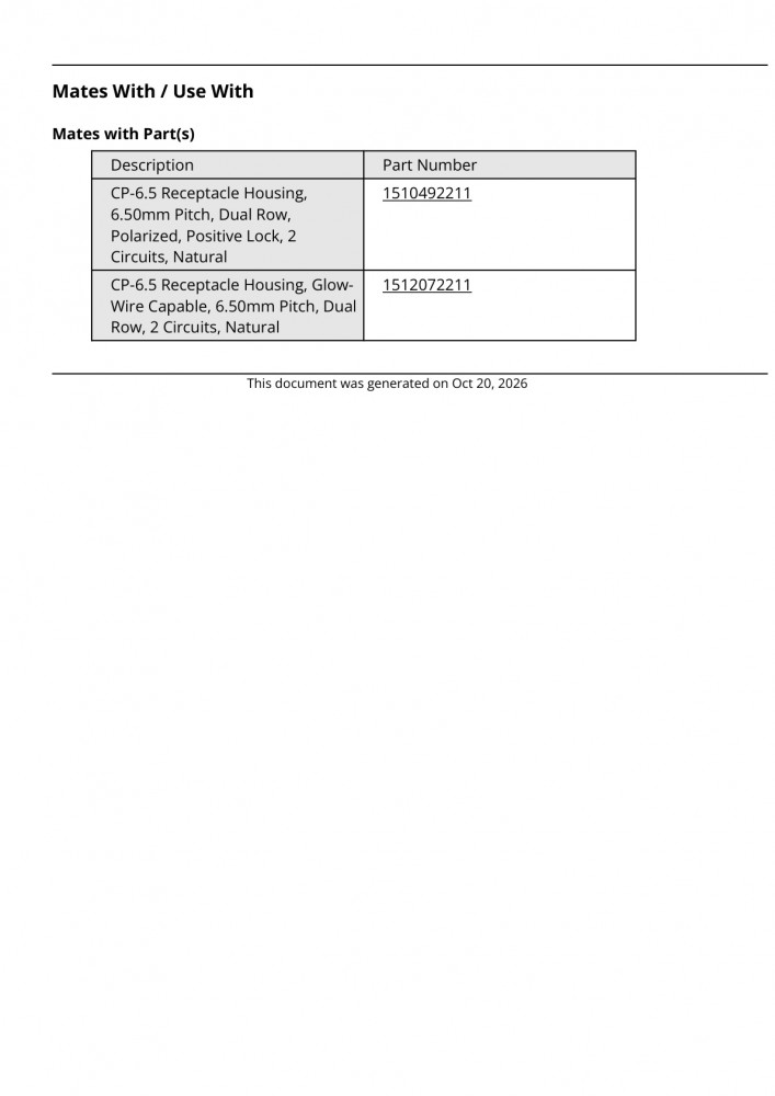 CP 6.5 mm connector specification page 4