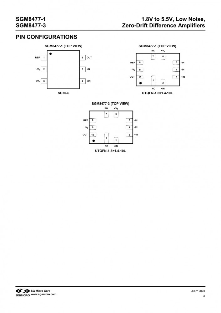 SGM8477 datasheet page 3