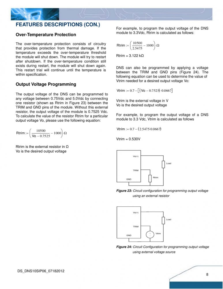 DELTA DNS10S0A0R06NFD datasheet page 8