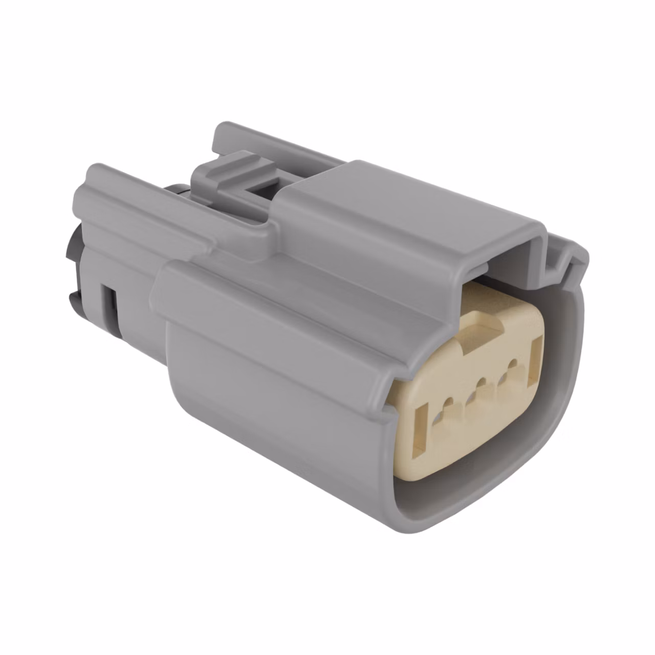 MX150 Mat-Sealed Female Connector Assembly, Single Row, 3 Circuits, Keying Option B, Light Gray for sale