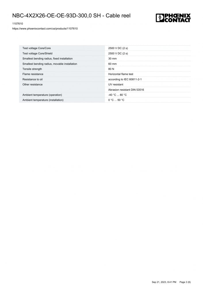 Phoenix Contact 1107610 technical document page 3