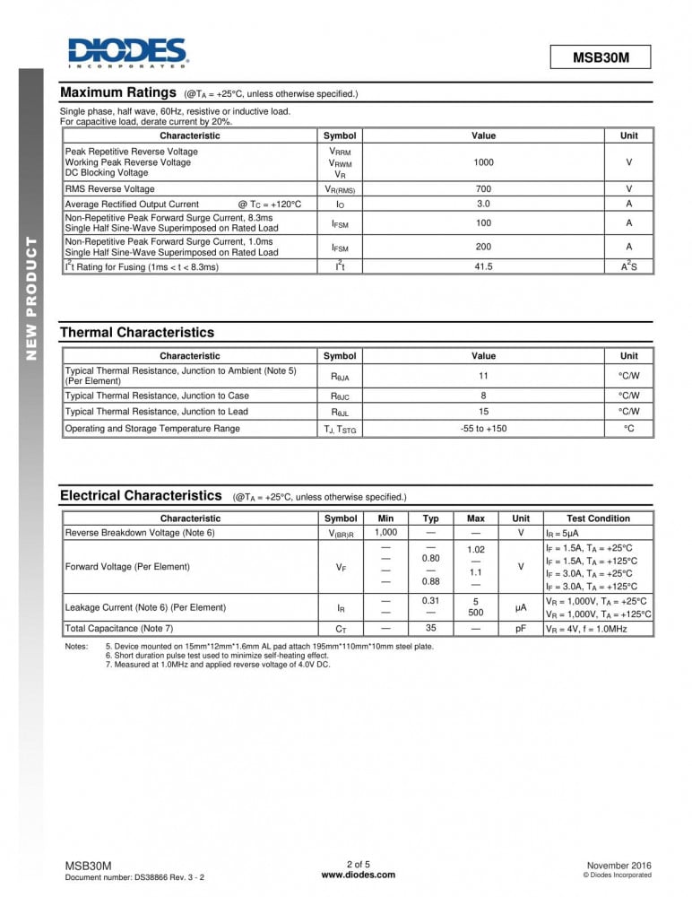 MSB30M-13 datasheet page 2