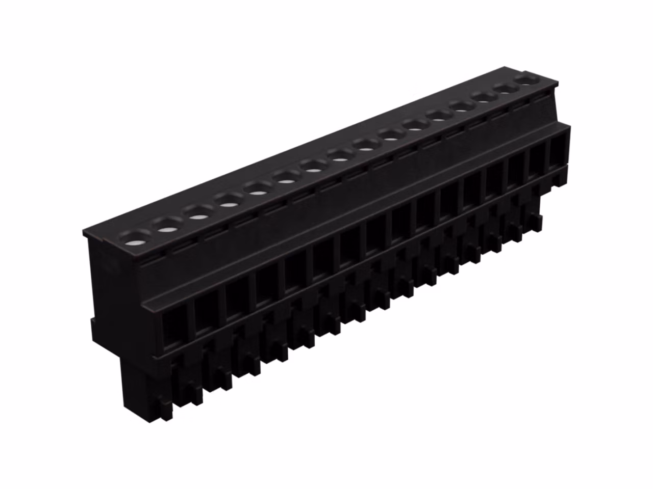 3.81mm Pitch Eurostyle Vertical Plug, with Reverse Imprinting, Front Wire Entry, Black, 16 Circuits for sale