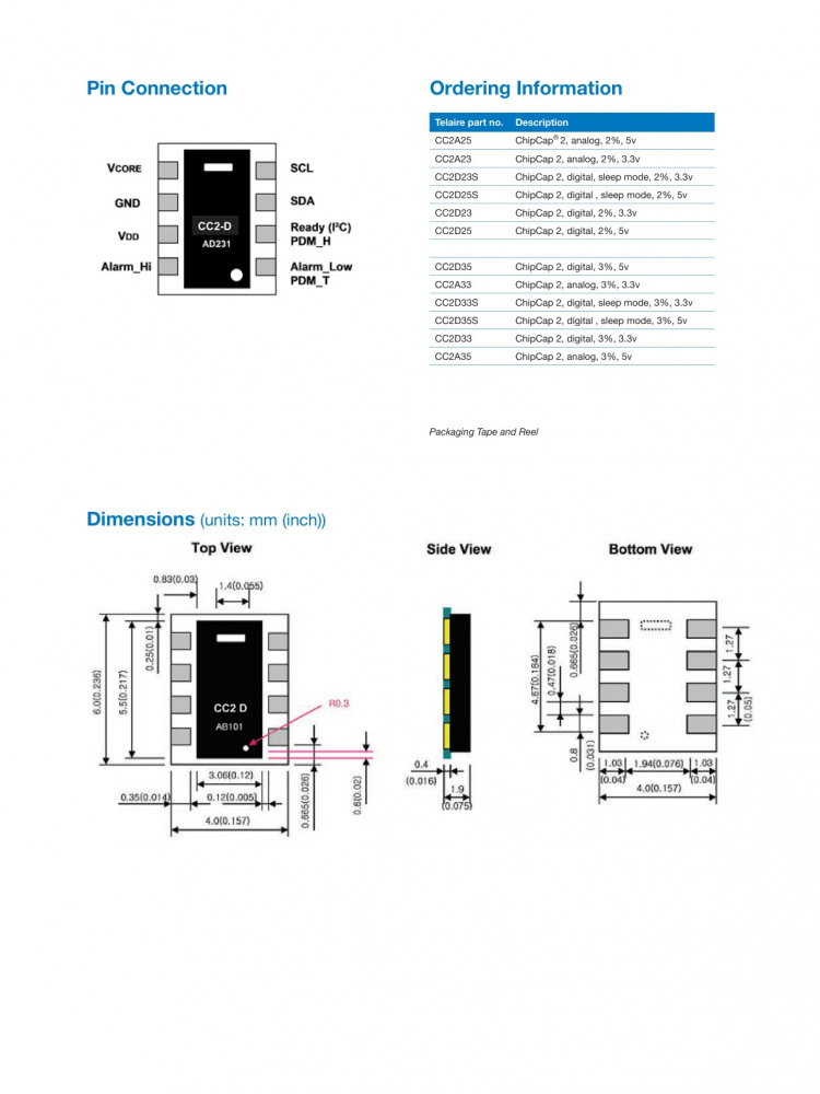 ChipCap 2 datasheet page 3