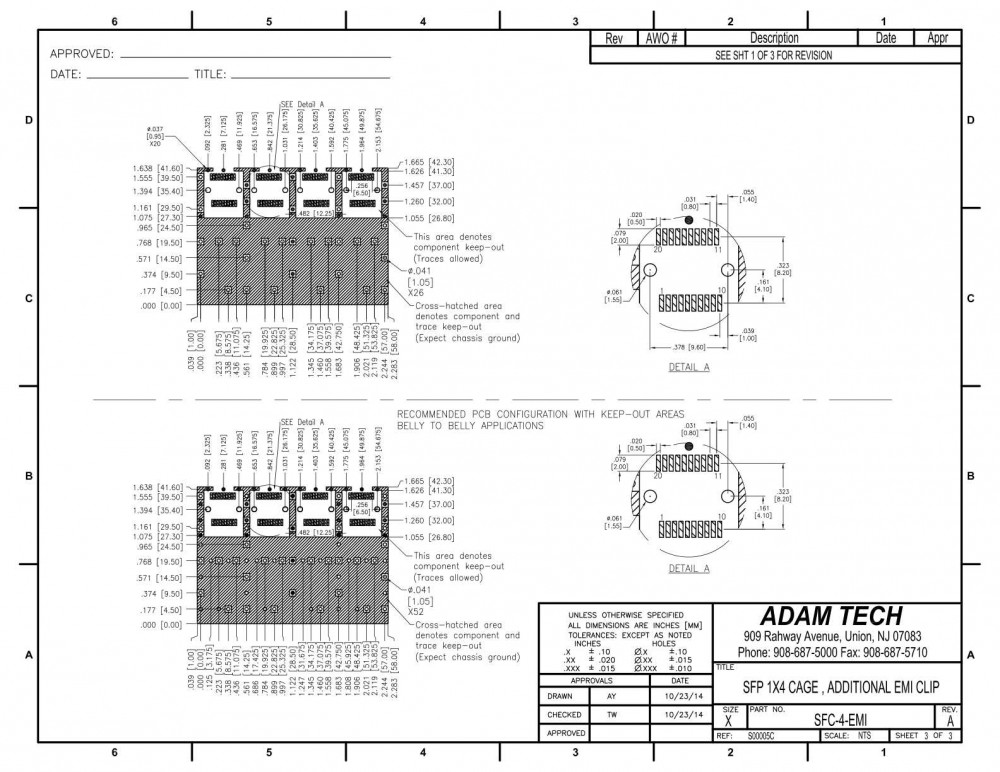 ADAM TECH SFC-4-EMI technical drawing, sheet 3