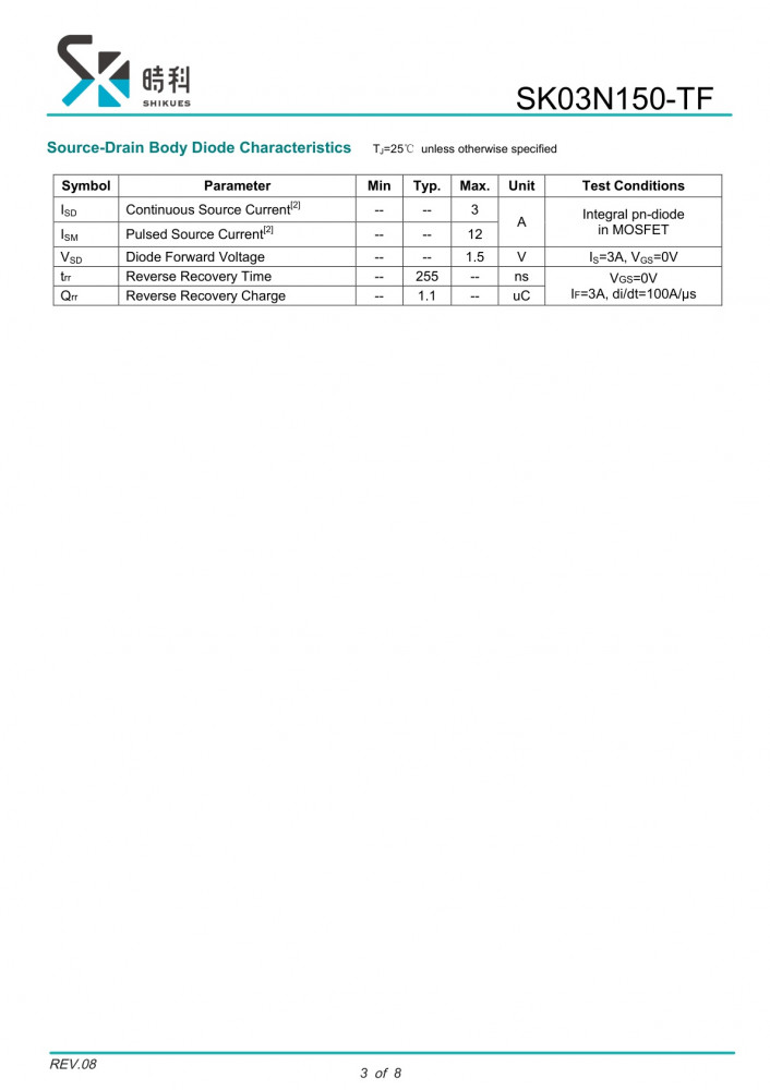 SK03N150-TF datasheet page 3