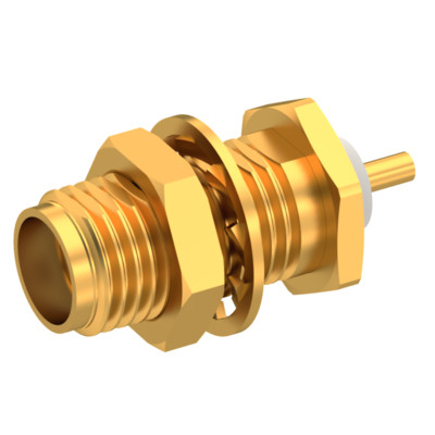 SMA / BULKHEAD JACK RECEPTACLE REAR MOUNTING WITH SOLDER POT CONTACT for sale