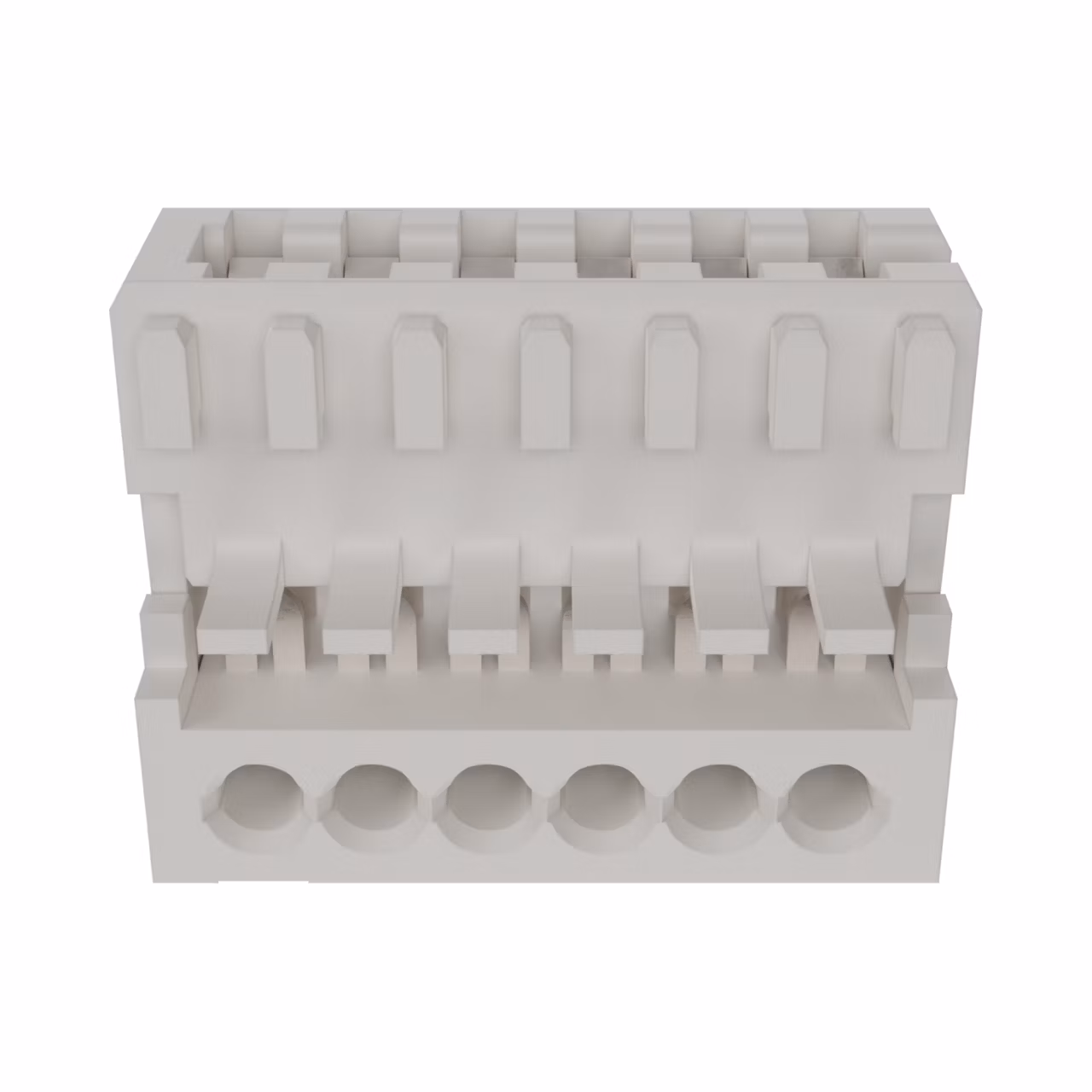 Appli-Mate RAST 2.5 Female Connector, 2.50mm Pitch, 6 Circuits, All Position Keys, 1 Closed and 1 Open Endwall for sale