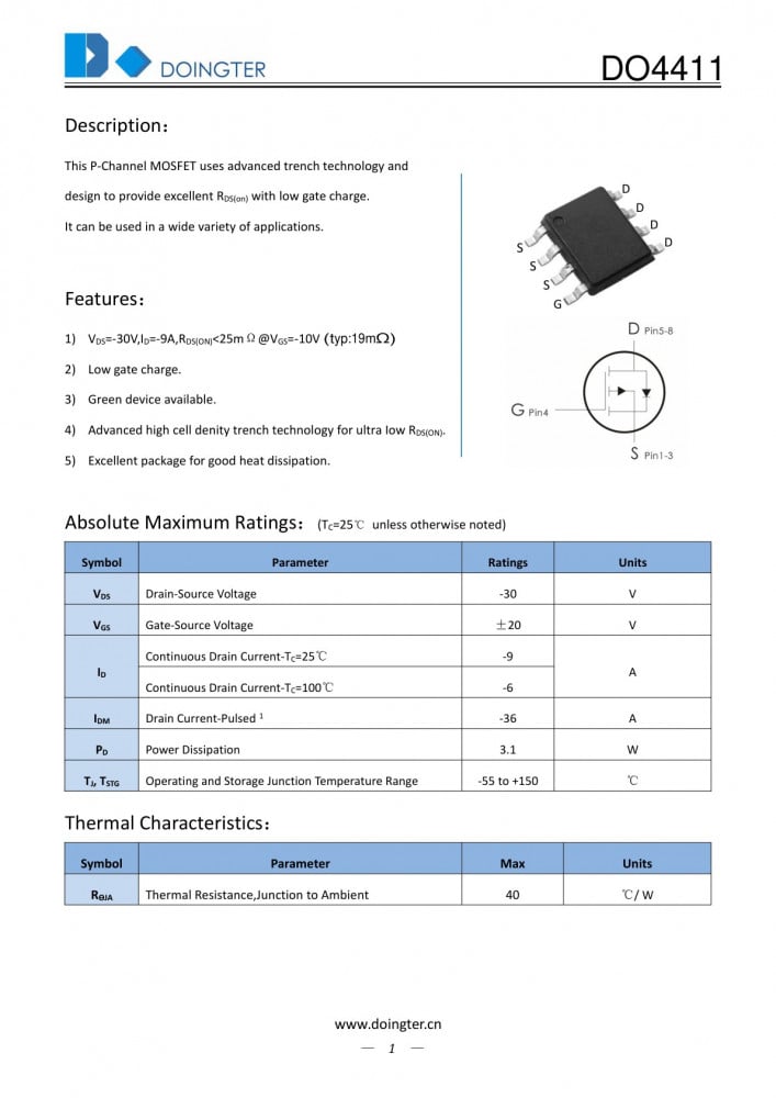 DO4411 datasheet page 1