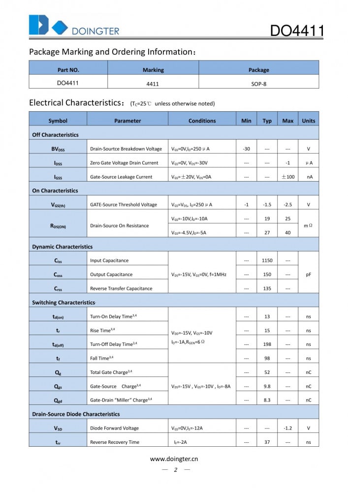 DO4411 datasheet page 2