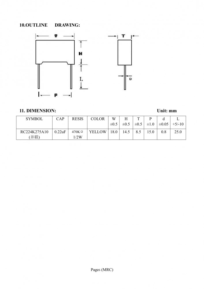 MRC224K275A10 specification page 7