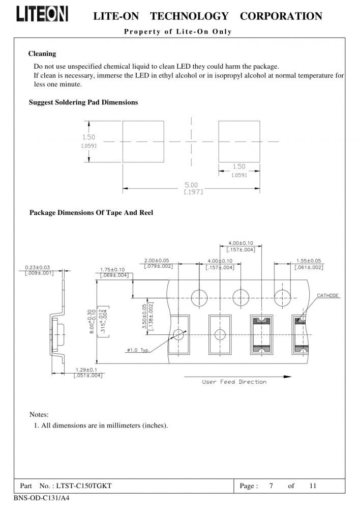 LTST-C150TGKT datasheet page 8