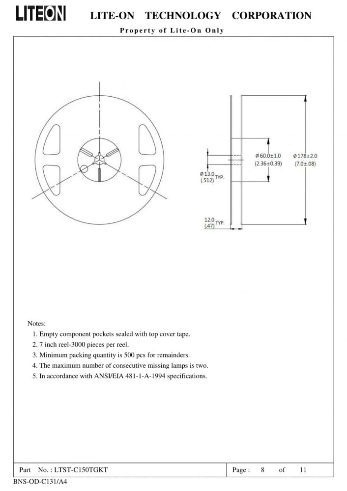 LTST-C150TGKT datasheet page 9