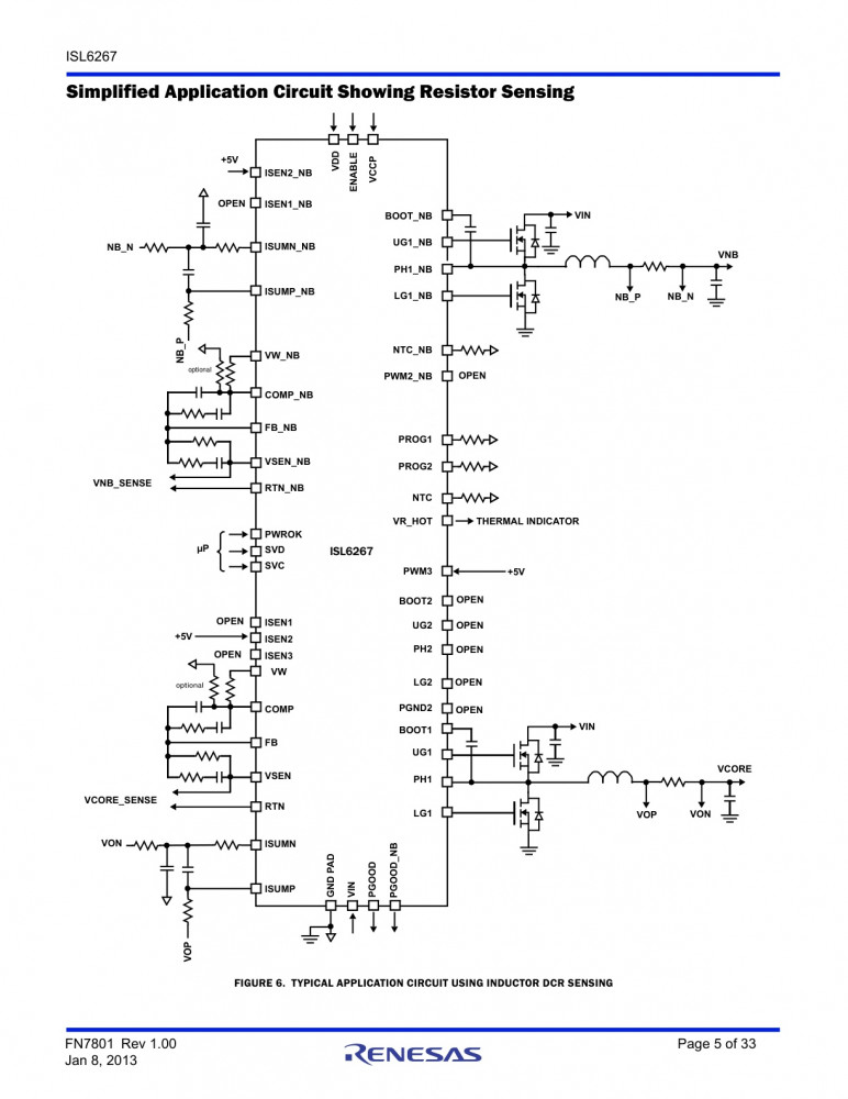 ISL6267 technical document page 5
