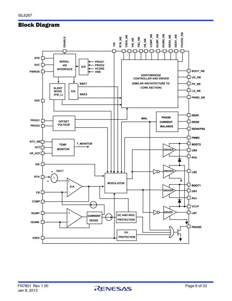 ISL6267 technical document page 6