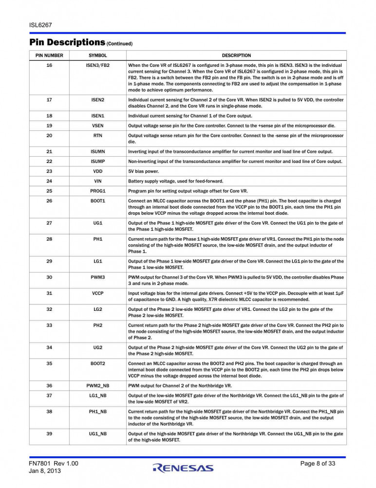 ISL6267 technical document page 8