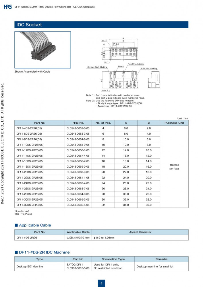DF11 series technical document page 6