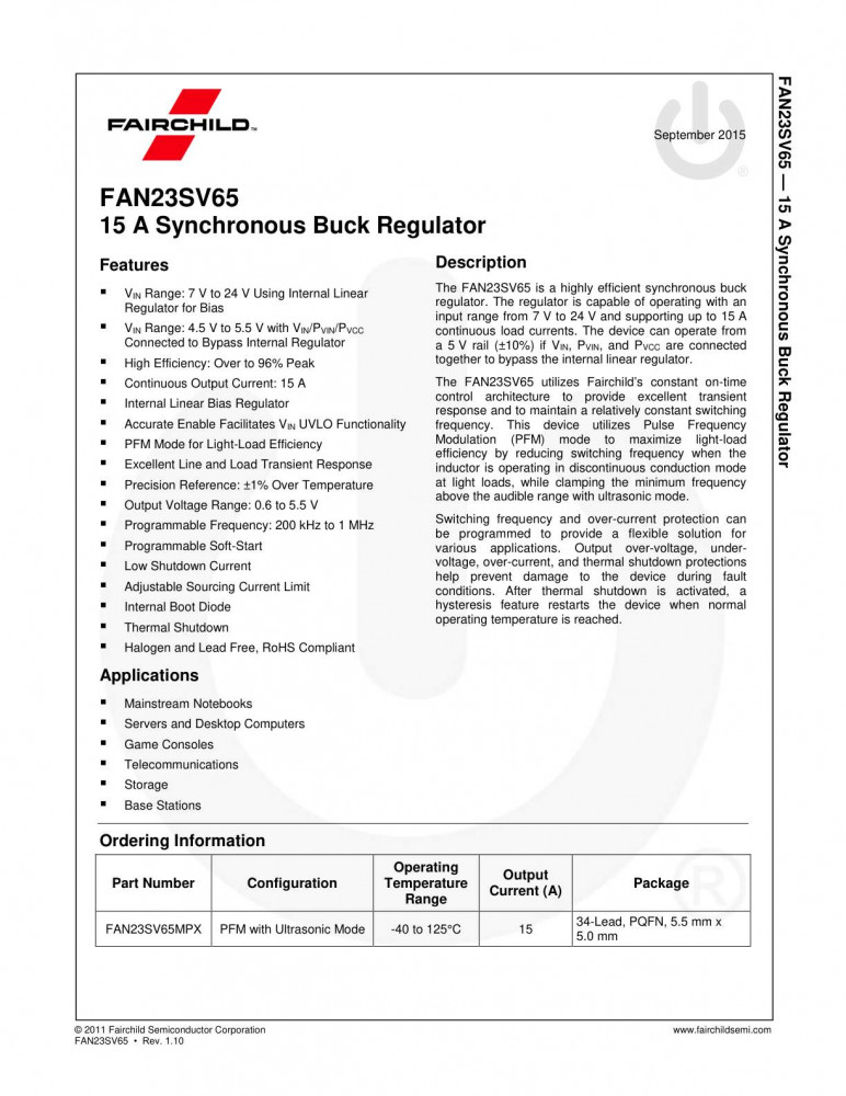 FAN23SV65 datasheet page 2