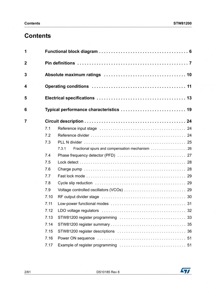 STW81200TR datasheet page 2
