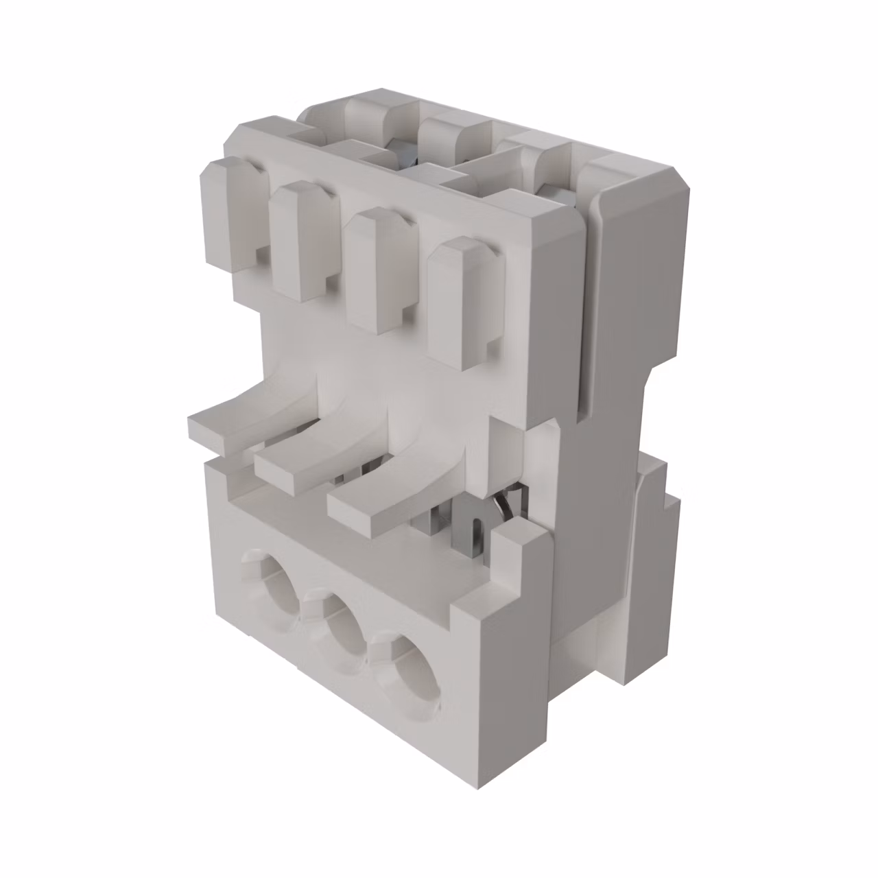 Appli-Mate RAST 2.5 IDT Connector, 2.50mm Pitch, Direct/Indirect, Female, Beaded Terminal, 3 Circuits, All Position Keys, Slotted Endwalls, Polarizing Rib Between 2/3 for sale