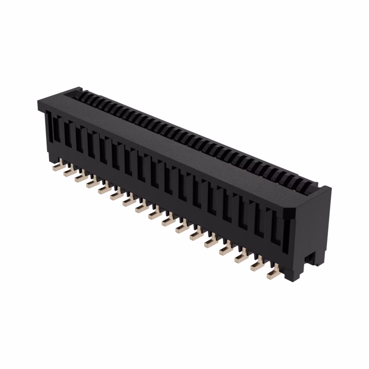 Easy-On FFC/FPC Connector, 0.50mm Pitch, Surface Mount, Vertical, Non-ZIF, Reverse Footprint, Tin Bismuth Plating, Long Terminal Type, Black, 33 Circuits for sale